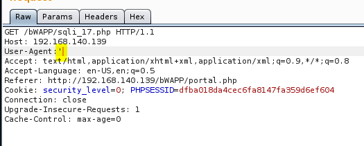 SQL Injection -Stored (User-Agent) · Teck_k2